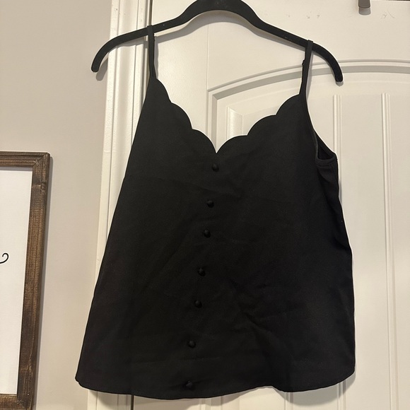 Tops | Buttoned Detailed With Scalloped Edge Top | Poshmark